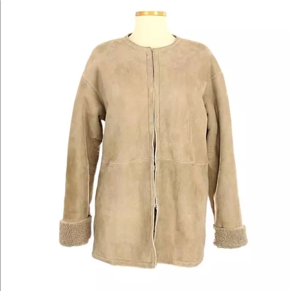 J. Crew | Jackets & Coats | J Crew Collection Shearling Reversible Coat ...